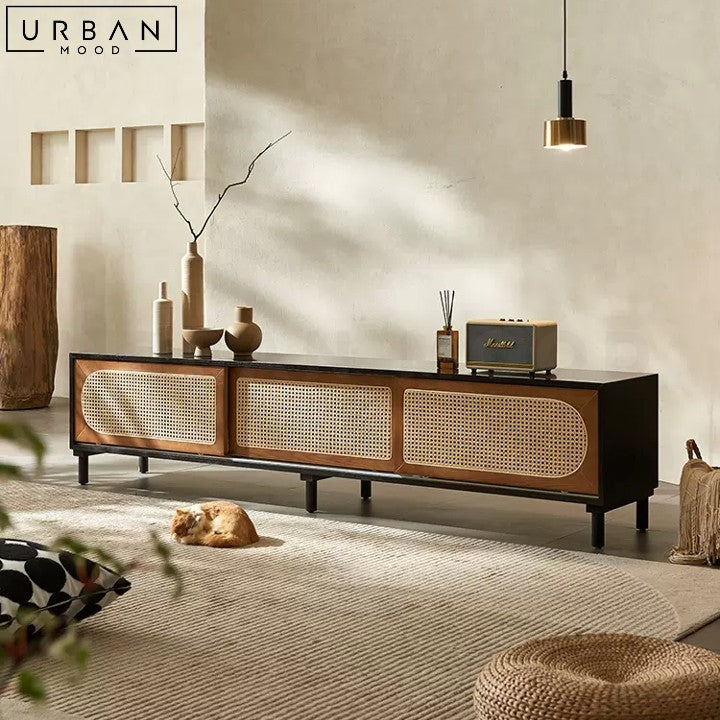 Dagger Vintage Rattan Tv Console Urban Mood