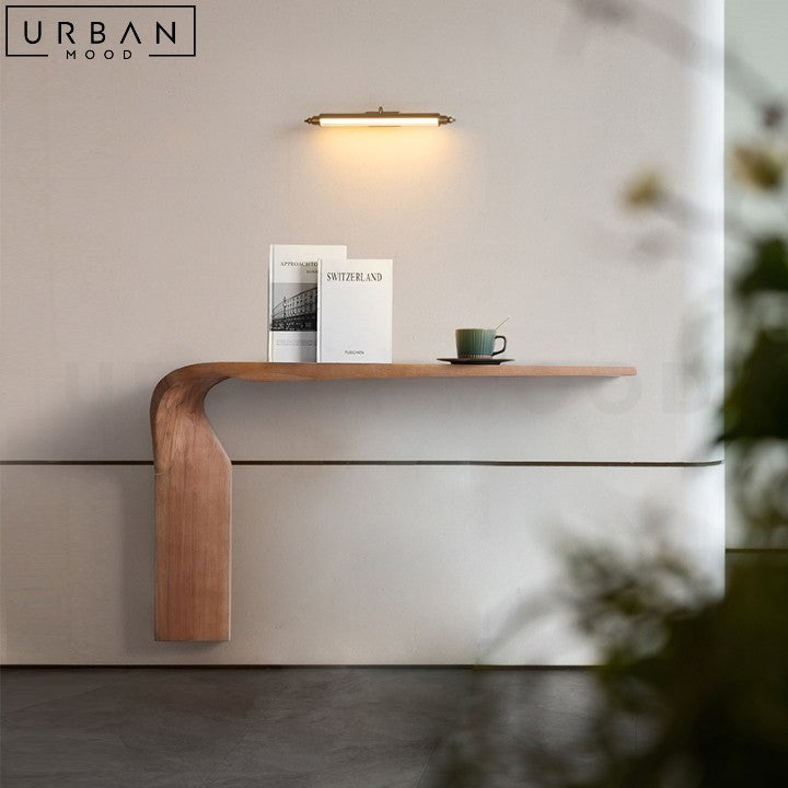 HAZIEL Modern Floating Solid Wood Console Table Urban Mood
