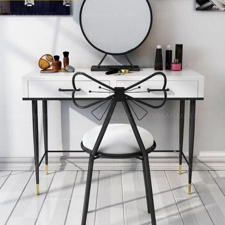 REBANIS Contemporary Black White Vanity Table Chair Urban Mood