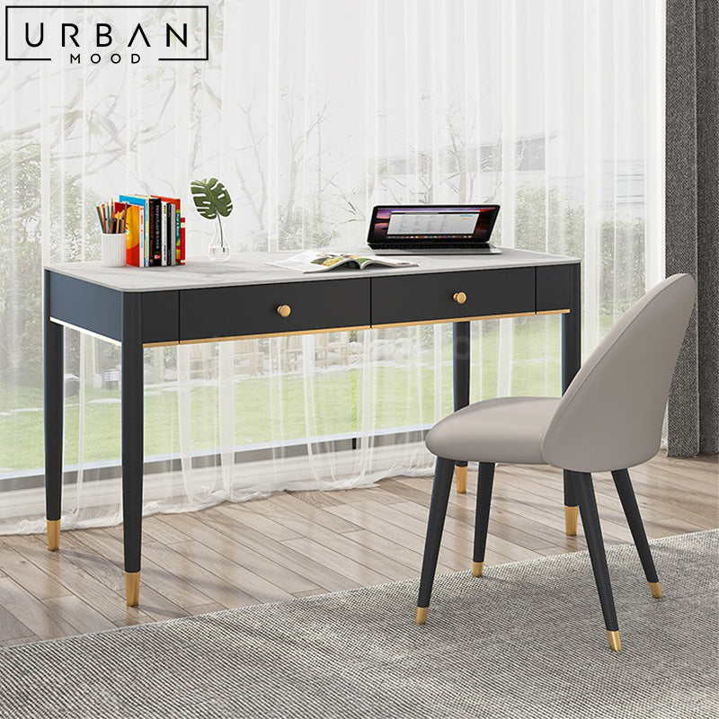 ALBA Victorian Sintered Stone Study Table – Urban Mood