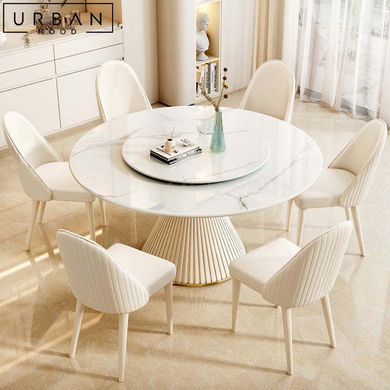 ANDRA Modern Sintered Stone Round Dining Table – Urban Mood