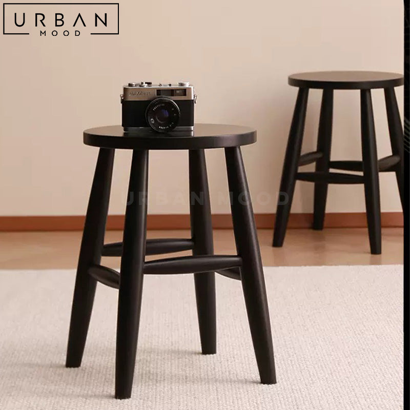 ANELA Modern Solid Wood Stool – Urban Mood