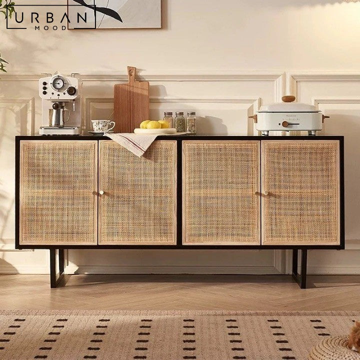 ARMIG Rustic Rattan Sideboard – Urban Mood