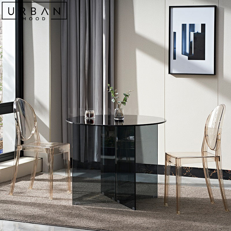 ASMA Modern Round Glass Dining Table – Urban Mood