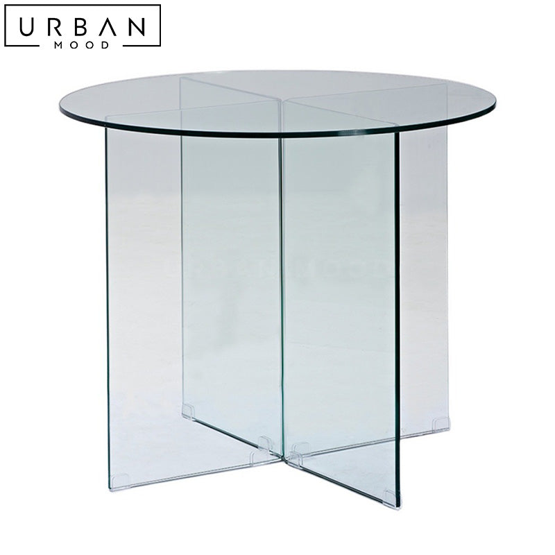 ASMA Modern Round Glass Dining Table – Urban Mood