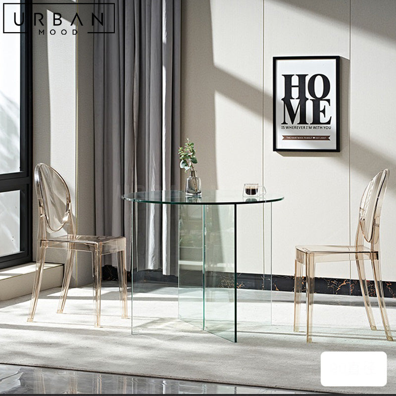ASMA Modern Round Glass Dining Table – Urban Mood