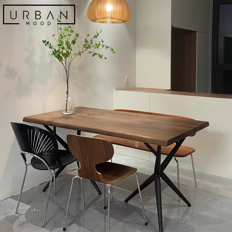 ALPHON Rustic Solid Wood Dining Table – Urban Mood