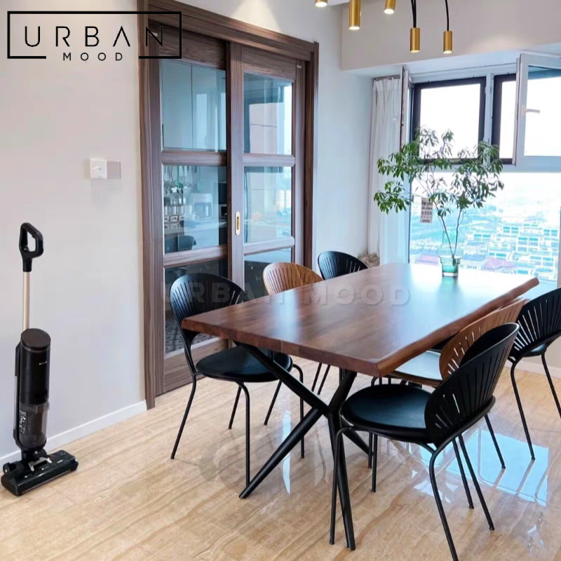 ALPHON Rustic Solid Wood Dining Table – Urban Mood