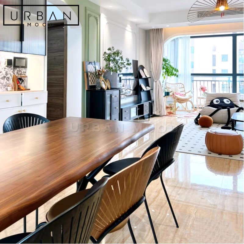 ALPHON Rustic Solid Wood Dining Table – Urban Mood