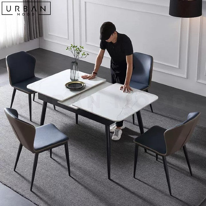BACKMAN Modern Sintered Stone Extendable Dining Table – Urban Mood