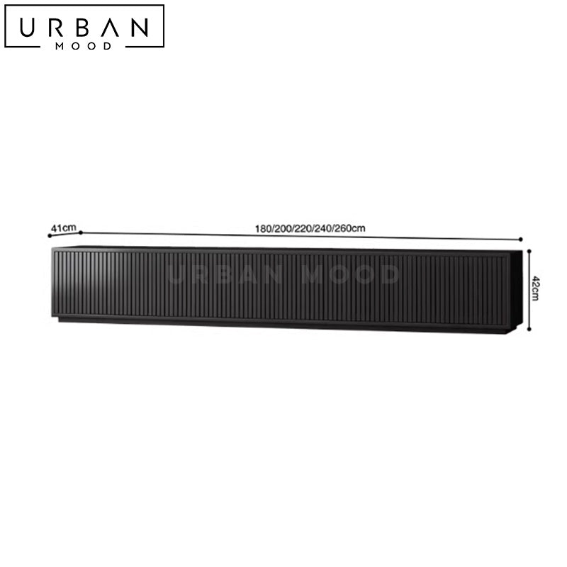 BASQ Japandi Solid Wood TV Console – Urban Mood