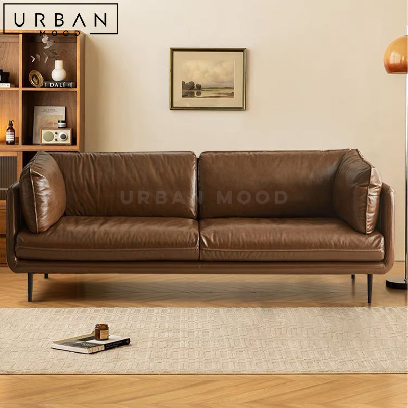 BUDWIN Vintage Leather Sofa – Urban Mood