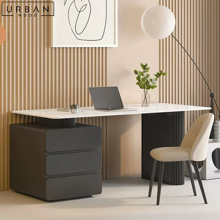 BUSTOS Modern Sintered Stone Study Table – Urban Mood