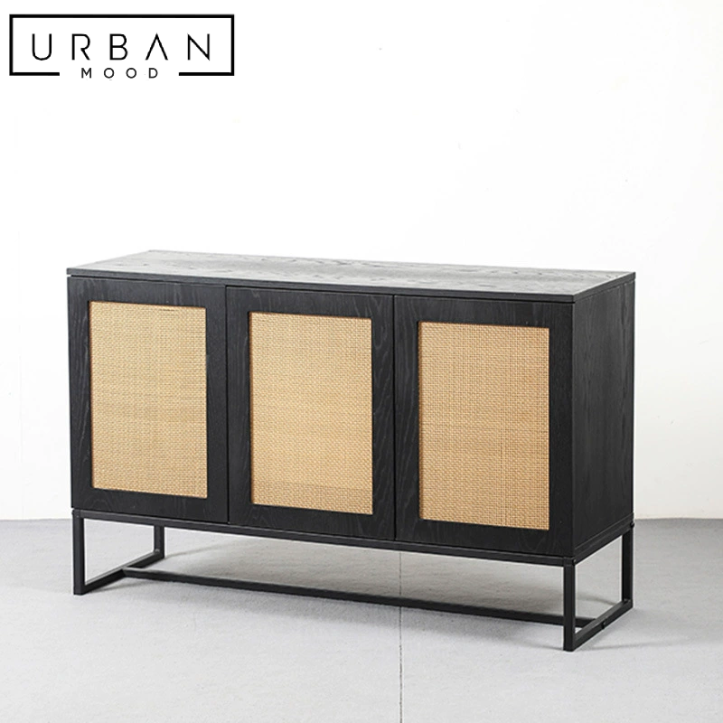BRETT Rustic Rattan Sideboard – Urban Mood