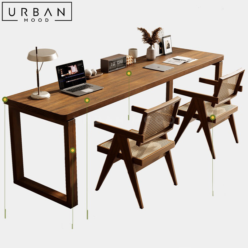 CELES Solid Wood Study Table – Urban Mood
