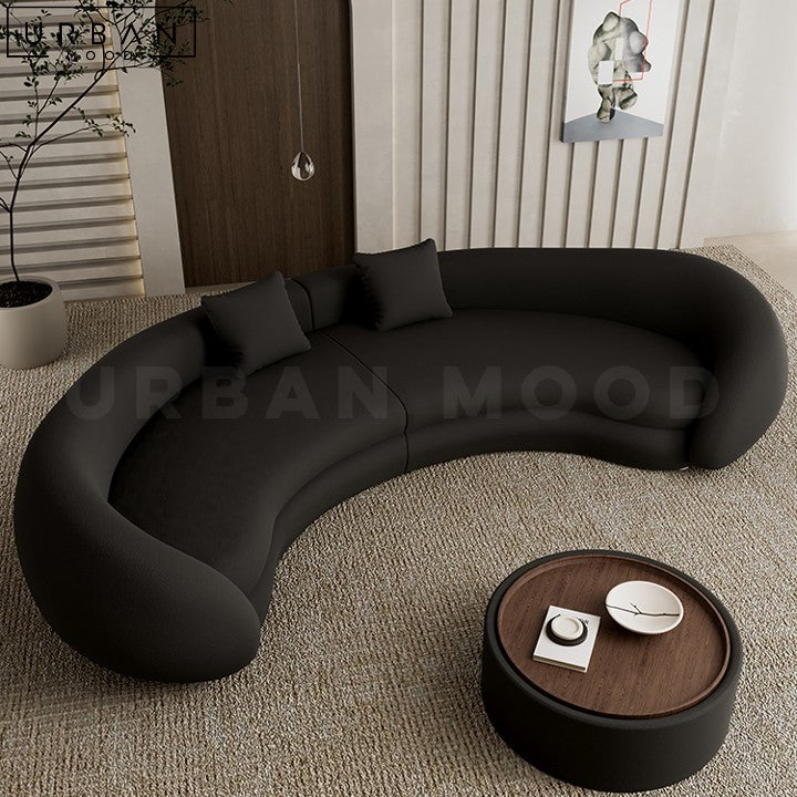 CIRULE Modern Curved Velvet Sofa – Urban Mood