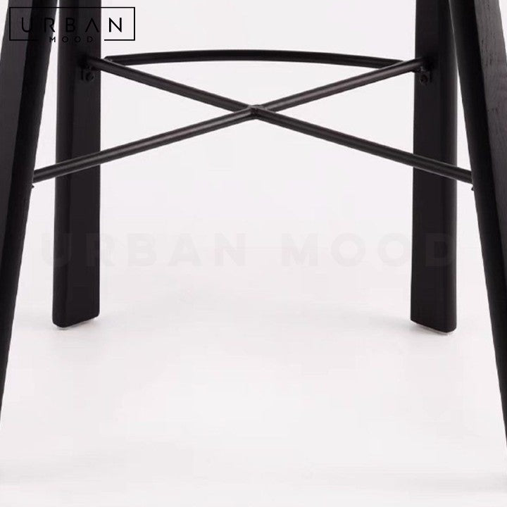 DANIELA Scandinavian Solid Wood Bar Stool – Urban Mood