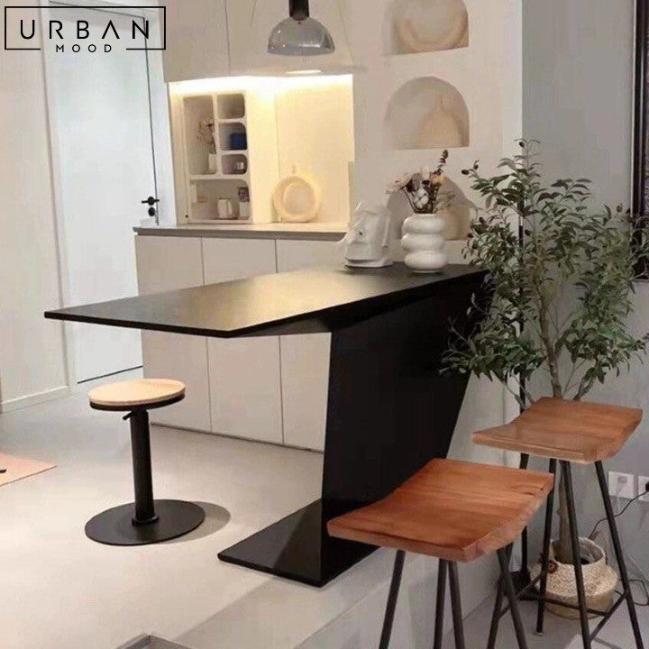DIOP Modern Solid Wood Bar Table – Urban Mood