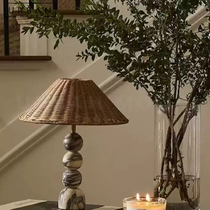 EMBLA Rustic Marble Table Lamp – Urban Mood