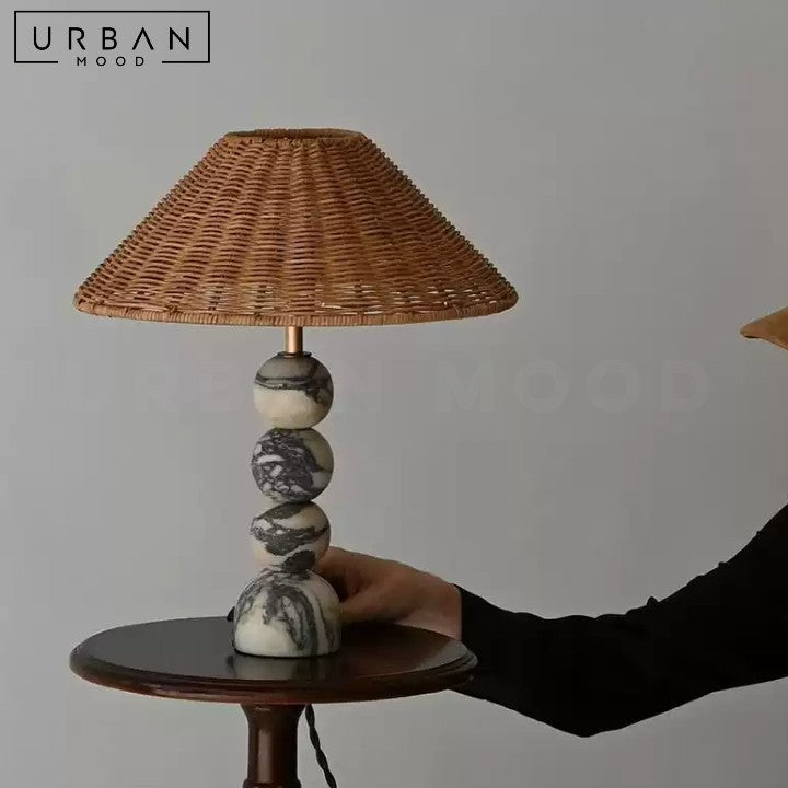 EMBLA Rustic Marble Table Lamp – Urban Mood
