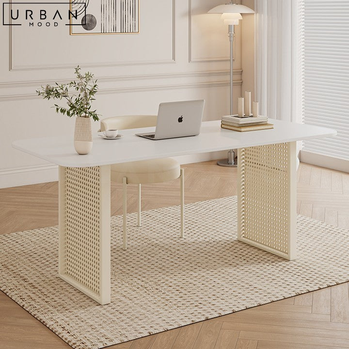 FELMANE Modern Sintered Stone Study Table – Urban Mood