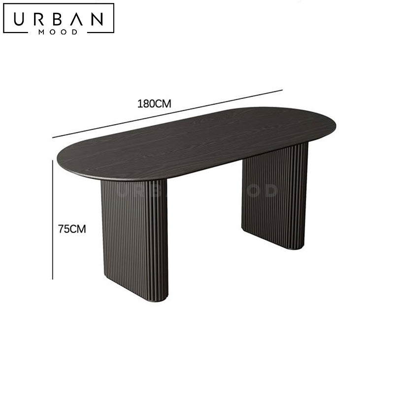 FIERO Japandi Solid Wood Dining Table – Urban Mood