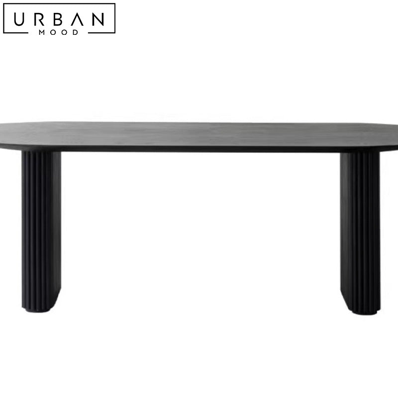 FIERO Japandi Solid Wood Dining Table – Urban Mood