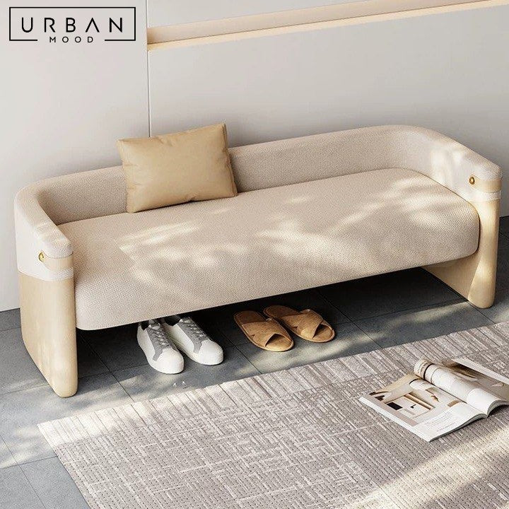 GILLES Modern Fabric Bench – Urban Mood