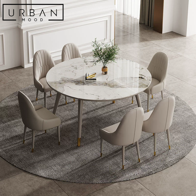 GEYSER Modern Marble Round Dining Table – Urban Mood