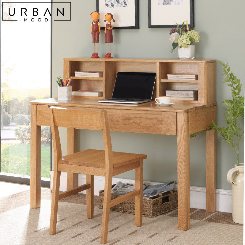 JUANA Rustic Solid Wood Study Desk – Urban Mood