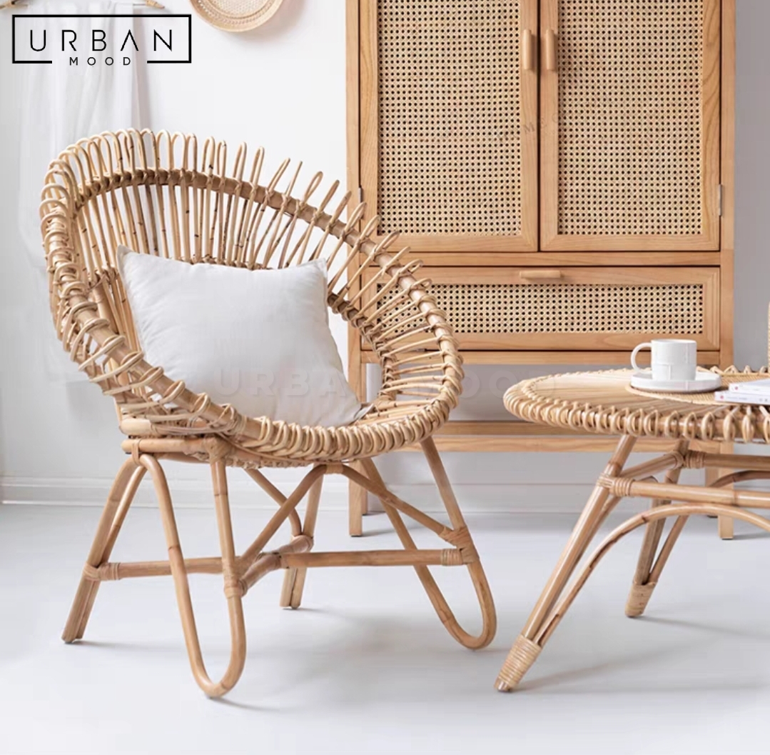 JENS Rustic Rattan Leisure Chair – Urban Mood