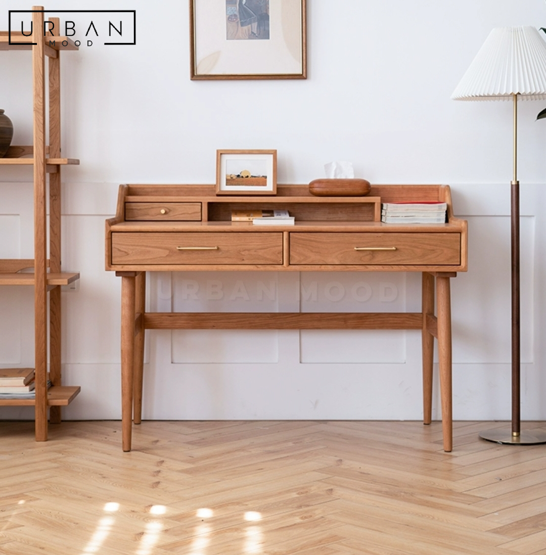 QUIS Solid Wood Study Table – Urban Mood