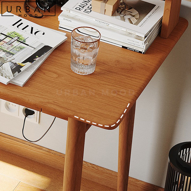 LESSI Japandi Solid Wood Study Table – Urban Mood