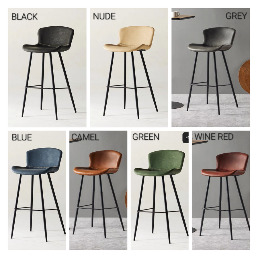 MANUS Modern Leather Bar Stool – Urban Mood