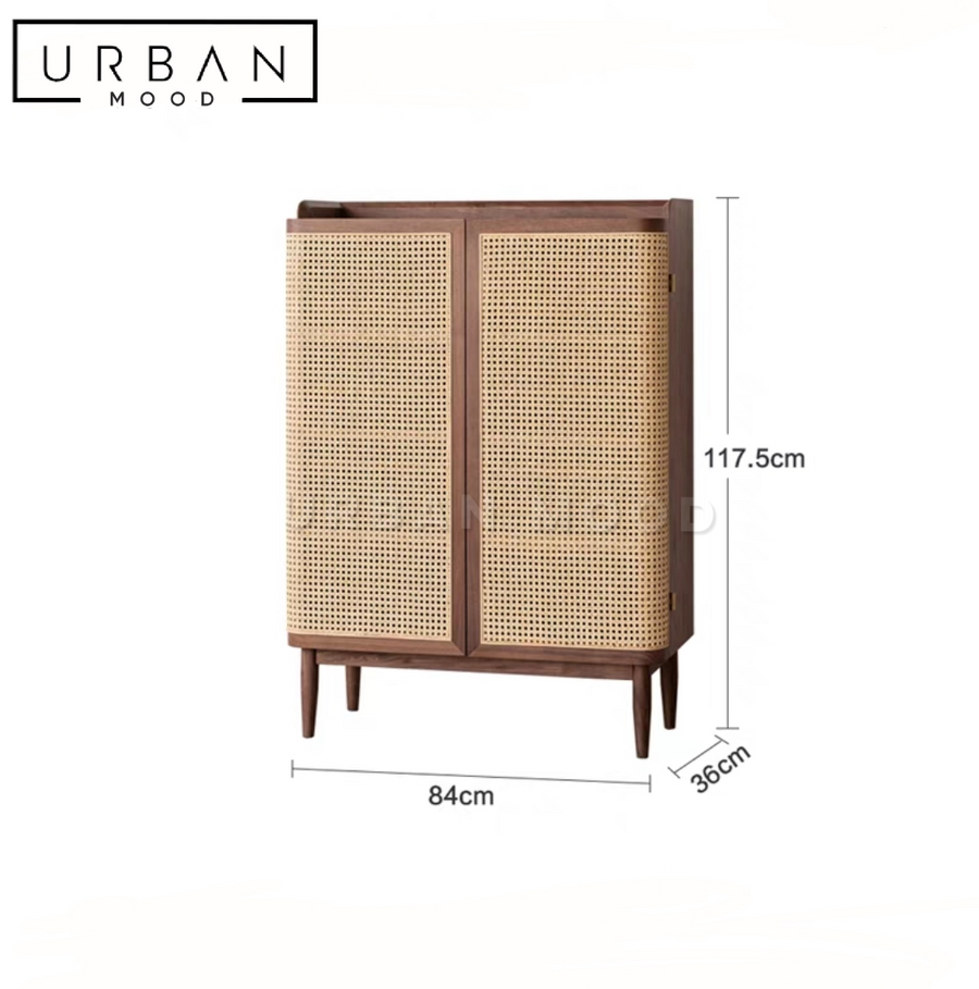 MORGAN Rustic Rattan Shoe Cabinet – Urban Mood