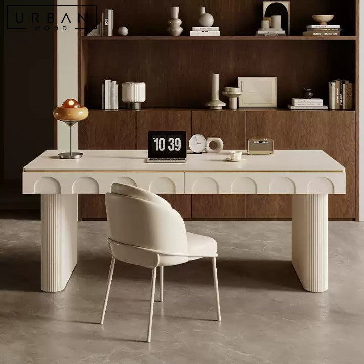 GOZI Modern Sintered Stone Study Table – Urban Mood