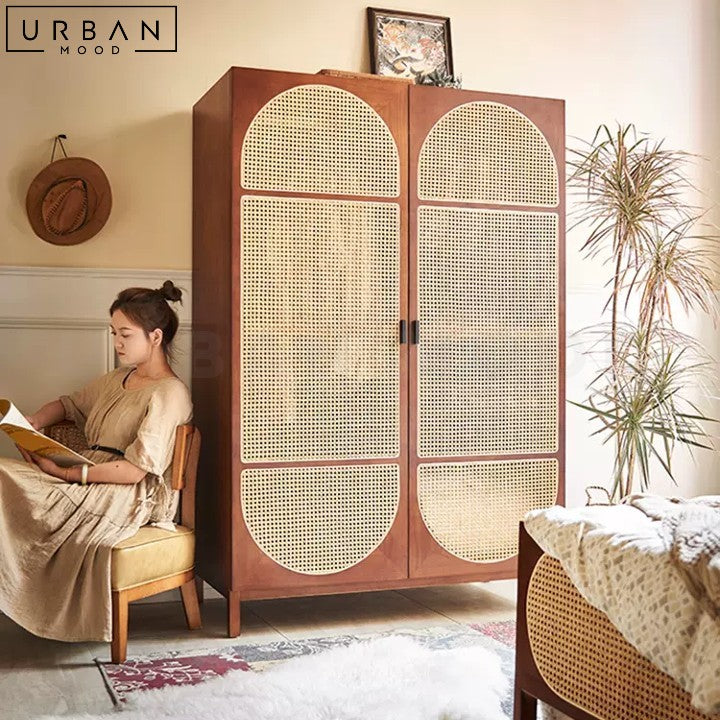 VEDA Vintage Rattan Wardrobe – Urban Mood