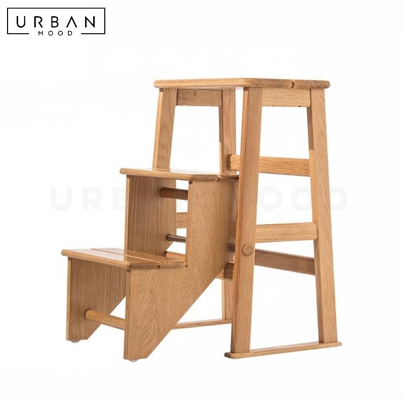 QUINS Scandinavian Solid Wood Stepladder Stool – Urban Mood