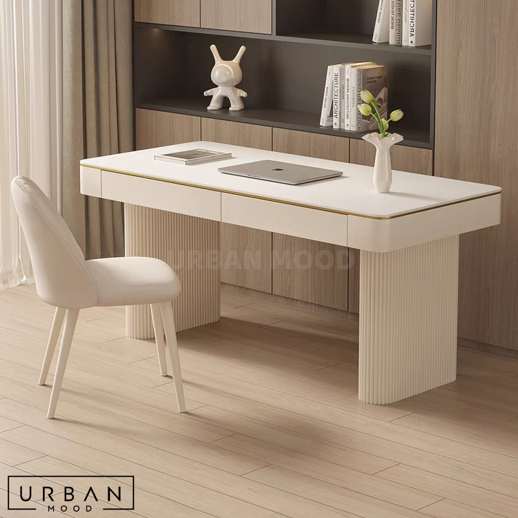 SERRA Modern Sintered Stone Study Table – Urban Mood