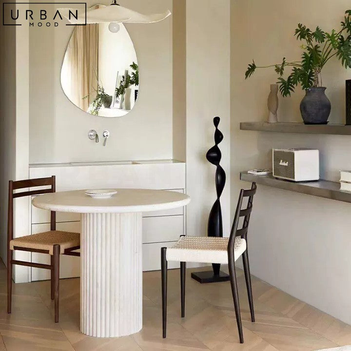 SOAR Wabi Sabi Travertine Dining Table – Urban Mood