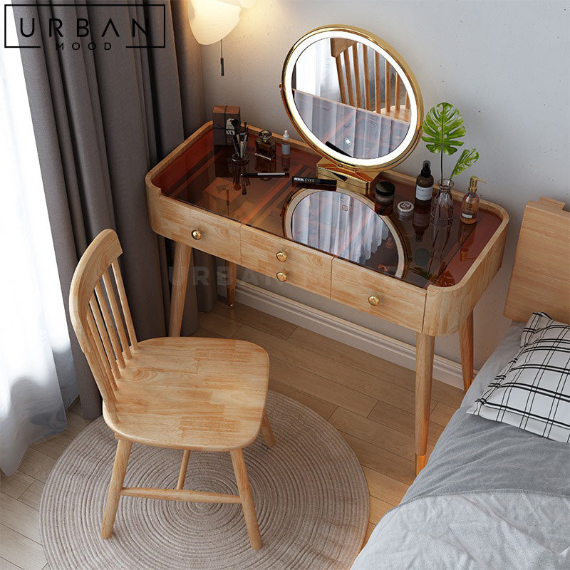 STYLE Rustic Solid Wood Vanity Table Set – Urban Mood