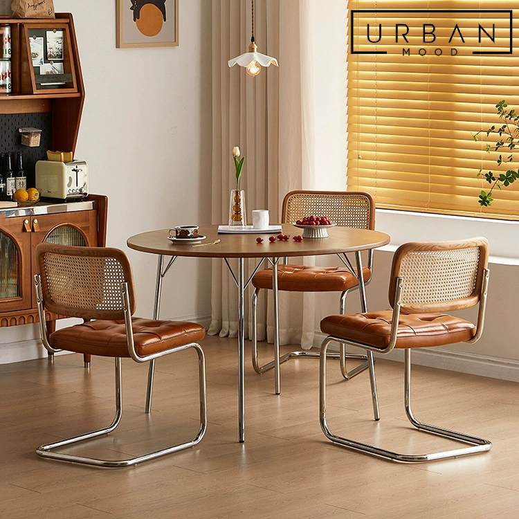 SCHOLAR Japandi Round Dining Table & Chairs – Urban Mood