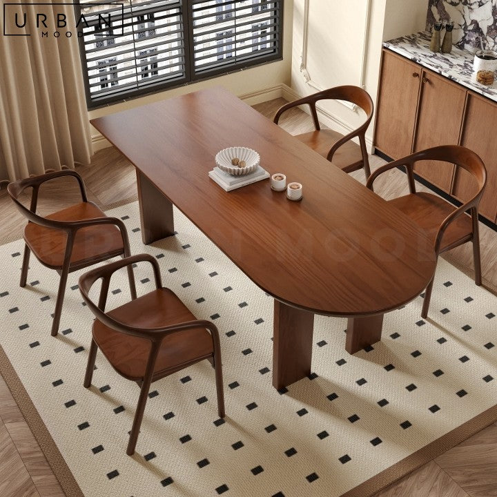 TAINA Japandi Solid Wood Dining Table – Urban Mood