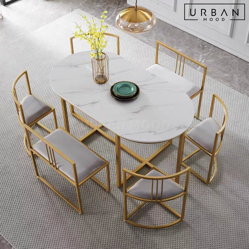 VARSE Modern Sintered Stone Dining Table Set – Urban Mood