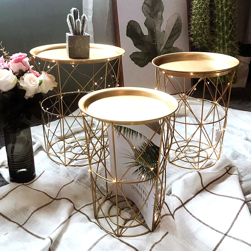 Quirky Versatile Gold Metal Frame Side Table – Urban Mood