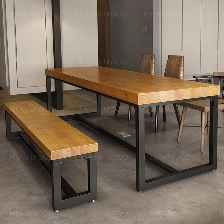 AMOUR Rustic Solid Wood Dining Table – Urban Mood