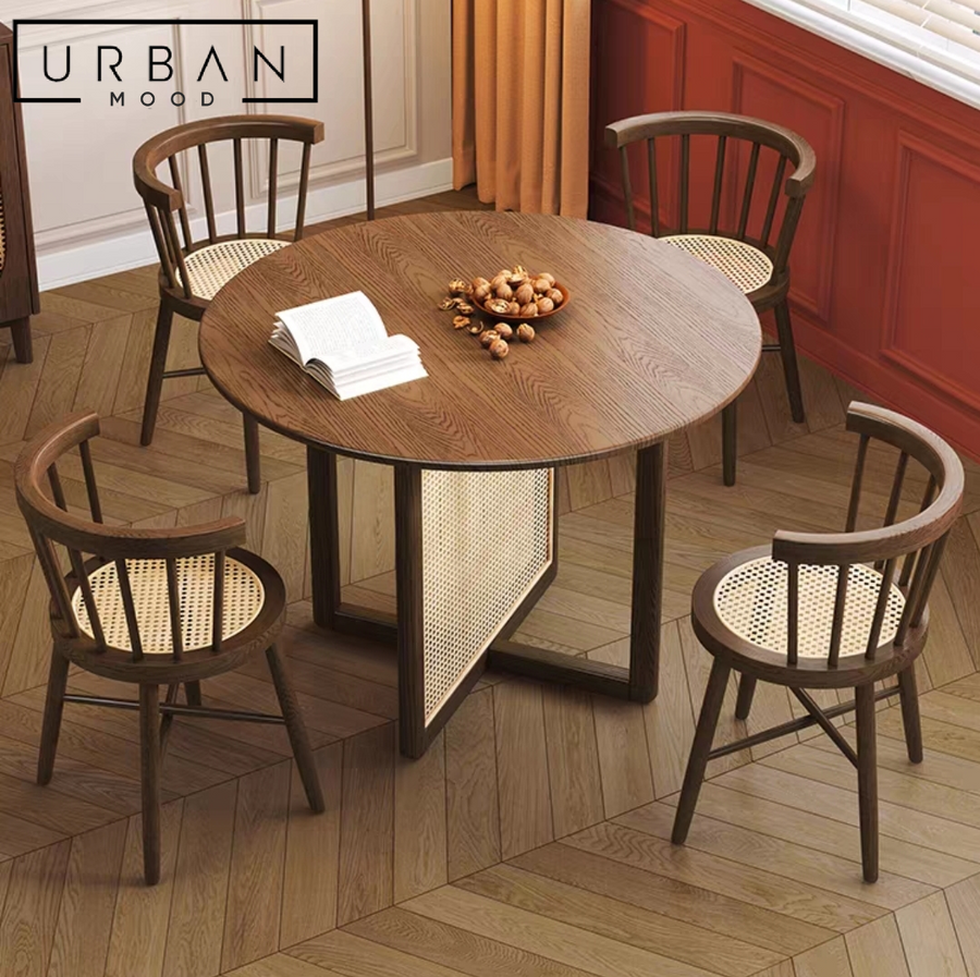 COLT Japandi Solid Wood Round Dining Table – Urban Mood