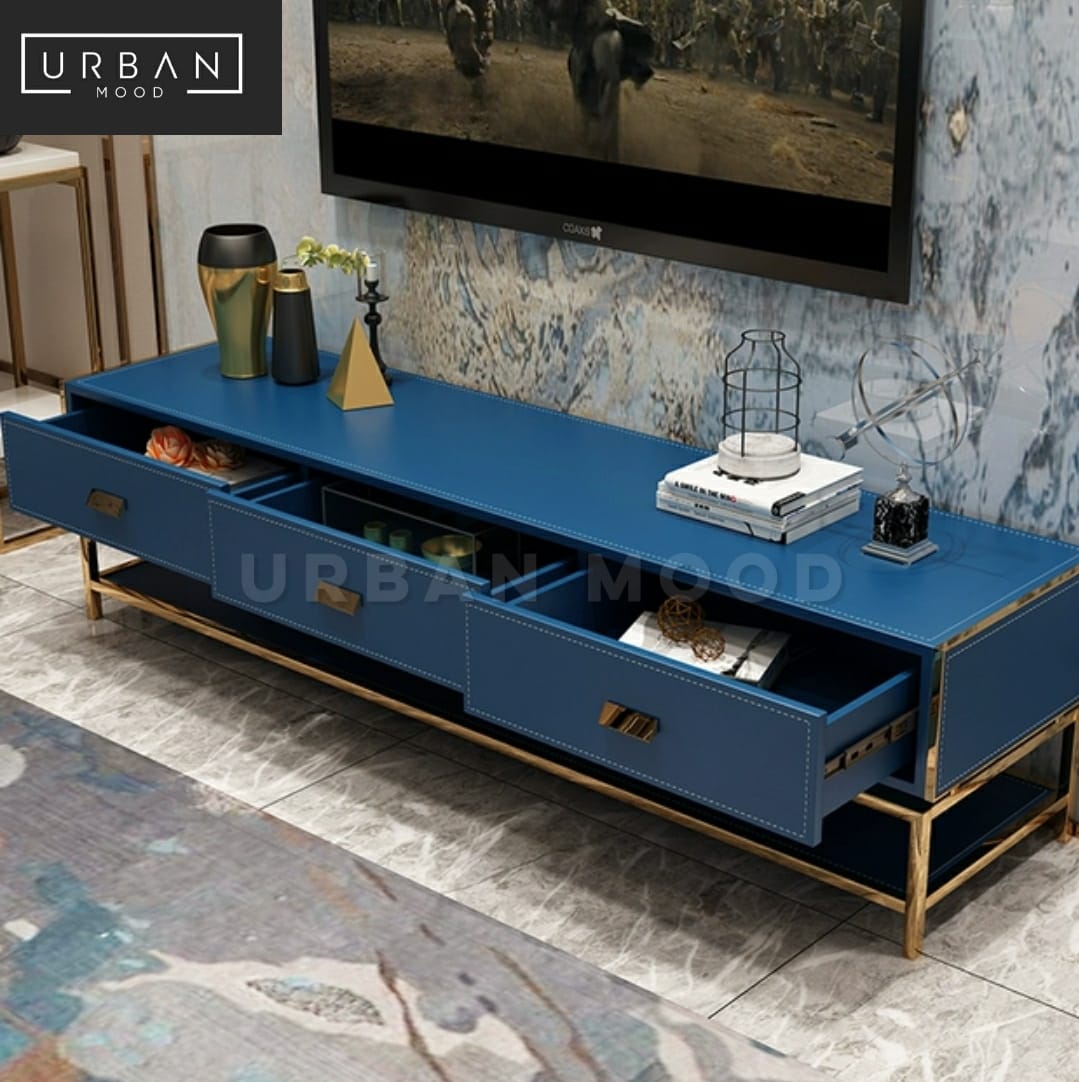 Chrome Modern Entertainment Center Bespoke TV Stands | Custom Made