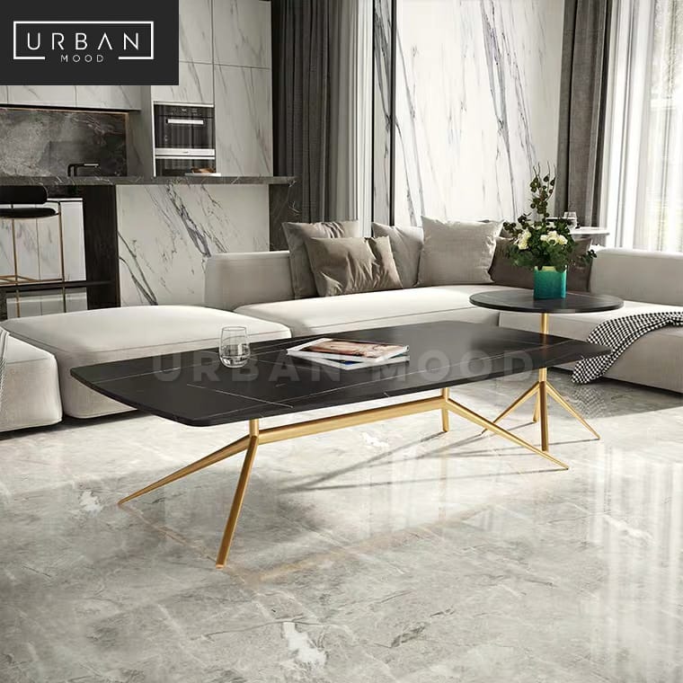 GRENADA Modern Marble Slate Coffee Table – Urban Mood