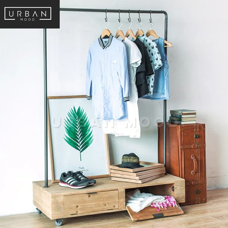 LIVIA Modern Industrial Open Concept Wardrobe – Urban Mood